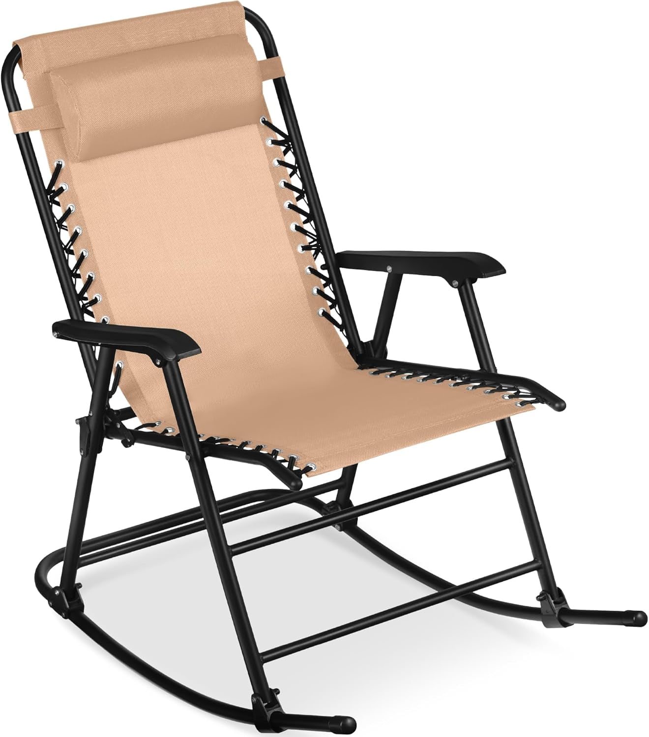 YKITRD Outdoor Folding Rocking Chair, Zero Gravity Lounge Chair, Patio ...