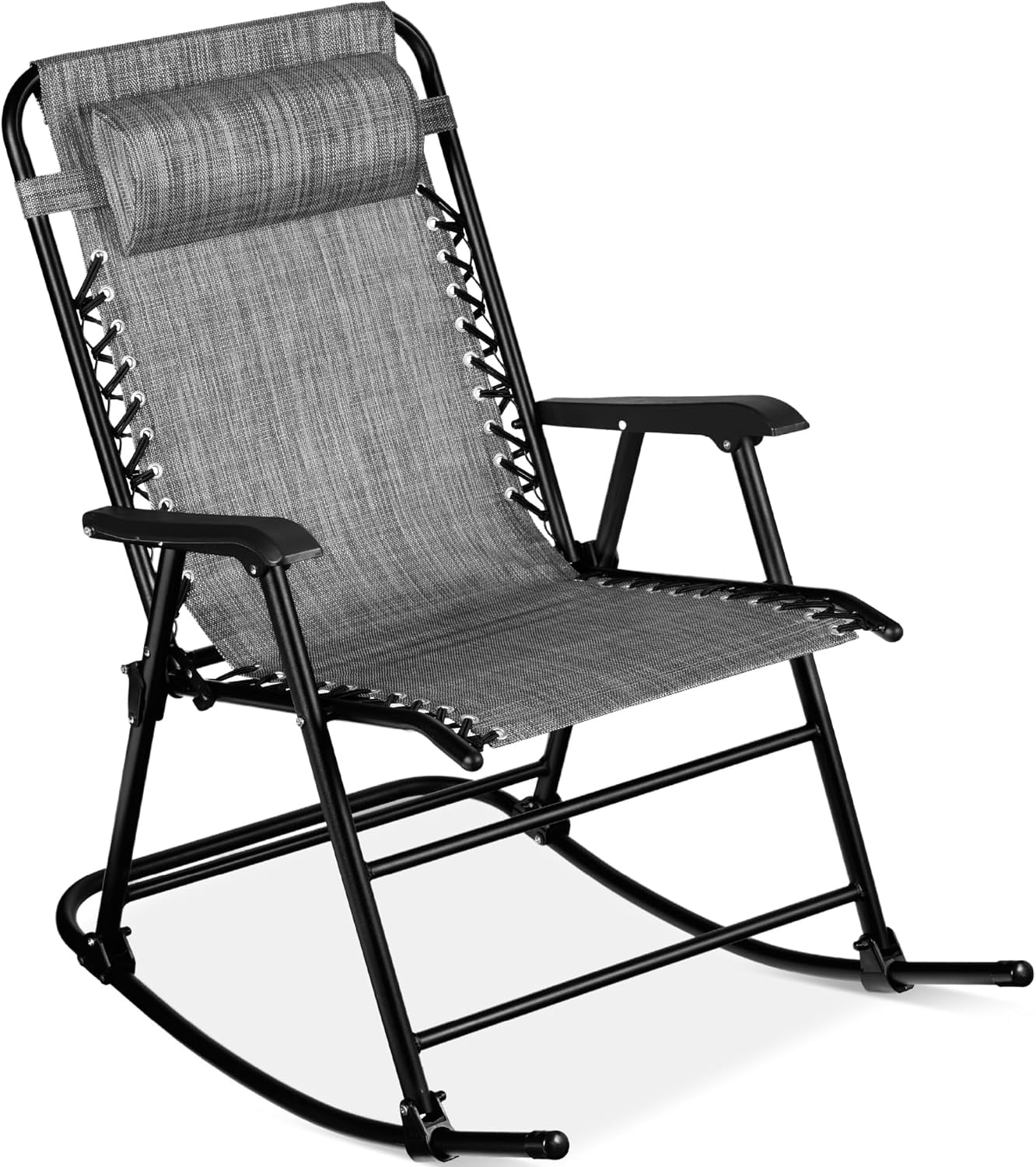 YKITRD Outdoor Folding Rocking Chair, Zero Gravity Lounge Chair, Patio ...