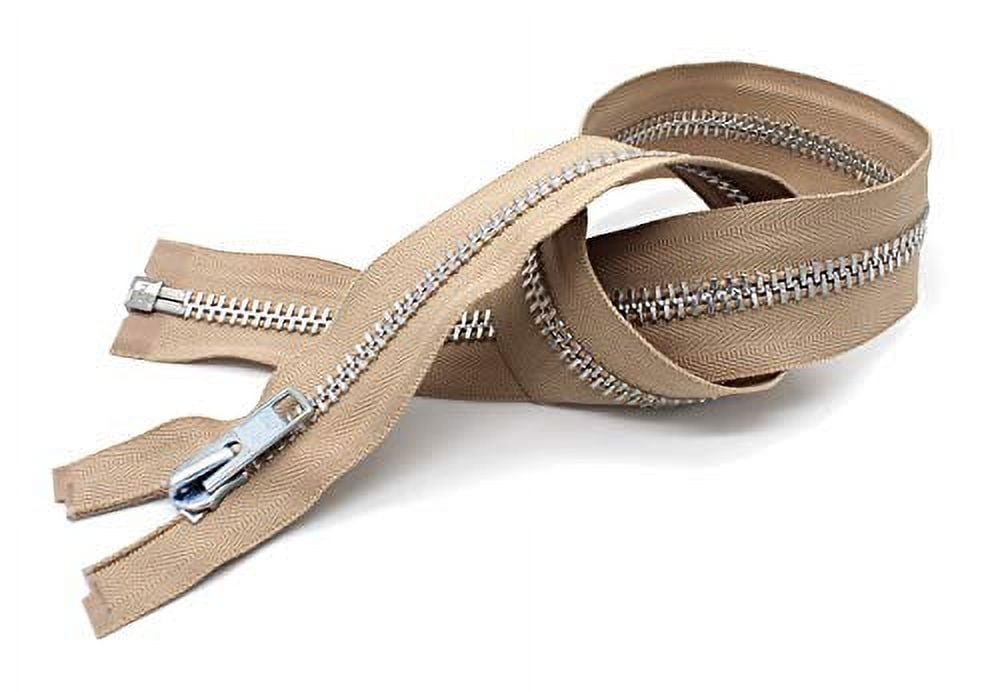YKK #10 10 Inch to 36 Inch Aluminum Separating Jacket Zipper Extra Heavy Duty Metal Zippers for ...