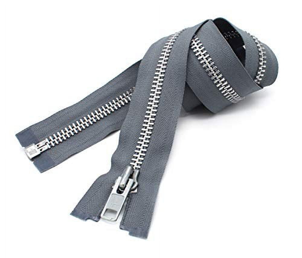 YKK #10 10 Inch to 36 Inch Aluminum Separating Jacket Zipper Extra Heavy Duty Metal Zippers for ...