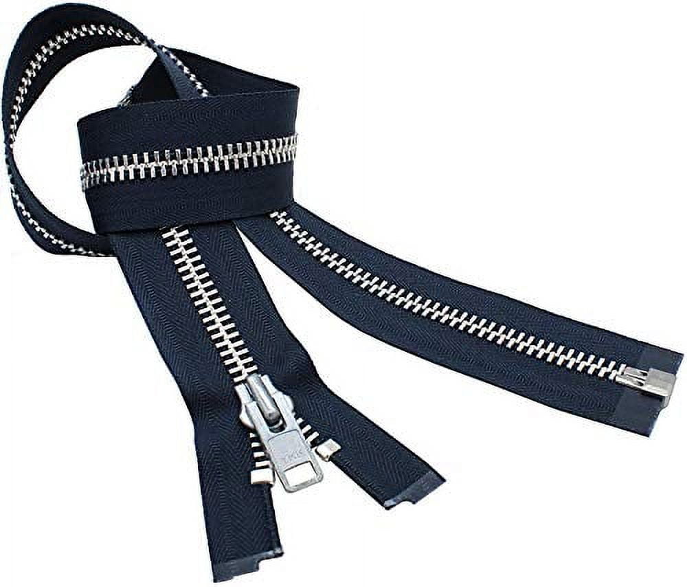 YKK #10 10 Inch to 36 Inch Aluminum Separating Jacket Zipper Extra Heavy Duty Metal Zippers for ...