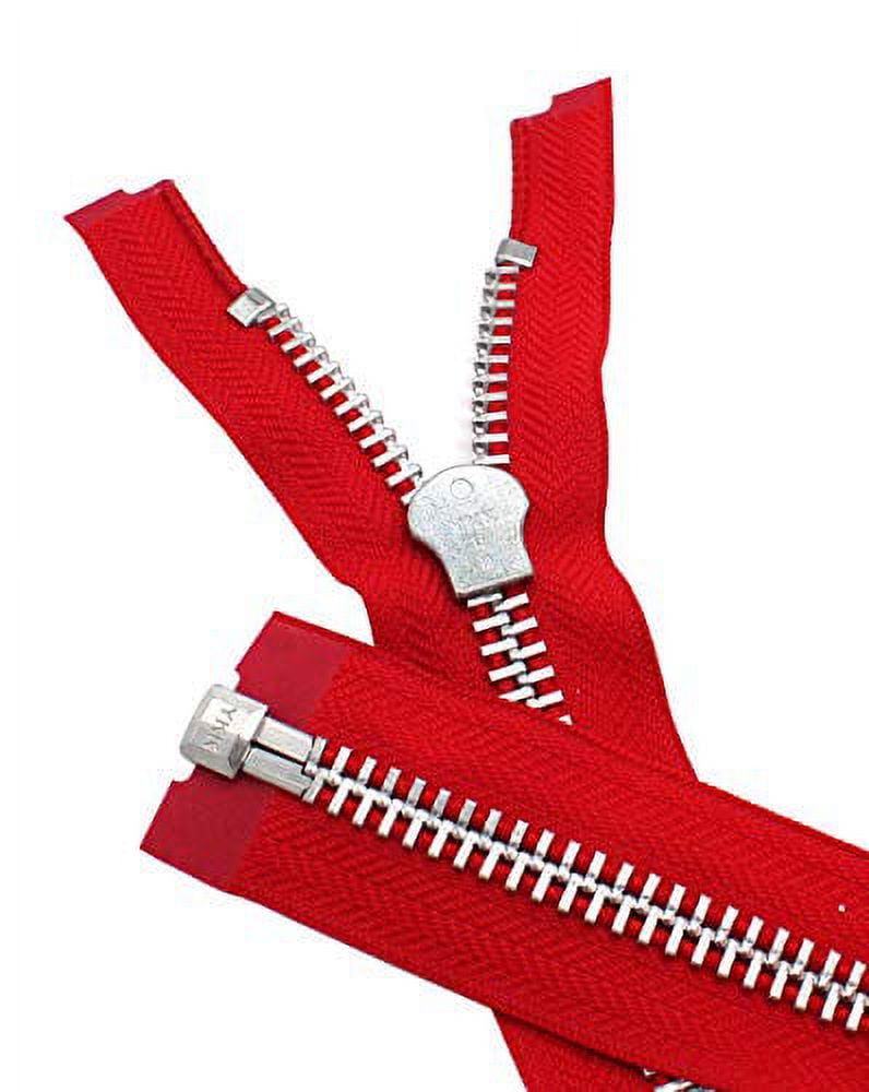 YKK #10 10 Inch to 36 Inch Aluminum Separating Jacket Zipper Extra ...