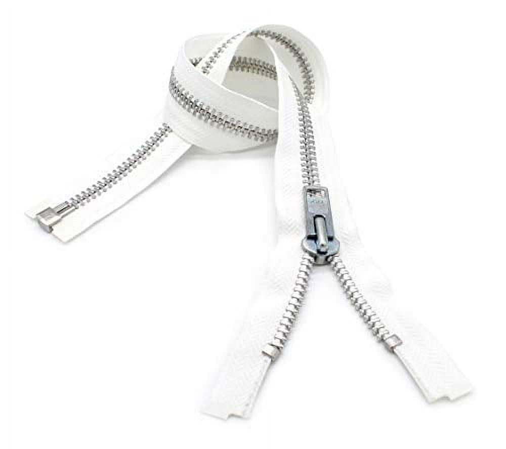 YKK #10 10 Inch to 36 Inch Aluminum Separating Jacket Zipper Extra Heavy Duty Metal Zippers for ...