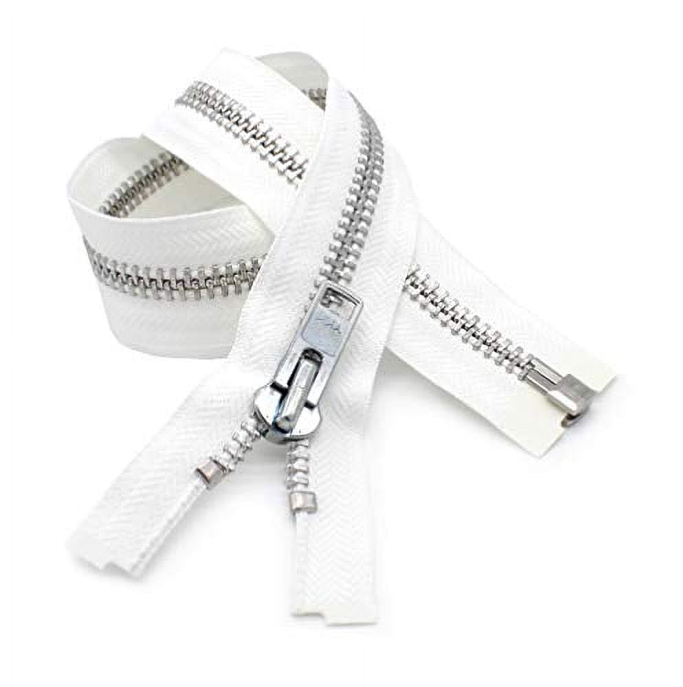 YKK #10 10 Inch to 36 Inch Aluminum Separating Jacket Zipper Extra Heavy Duty Metal Zippers for ...