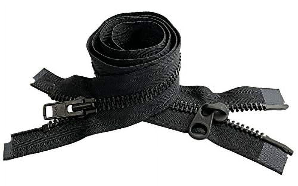 YKK #10 Extra Heavy Black Oxidized Parka"2-Way" Dual Separating Jacket ...