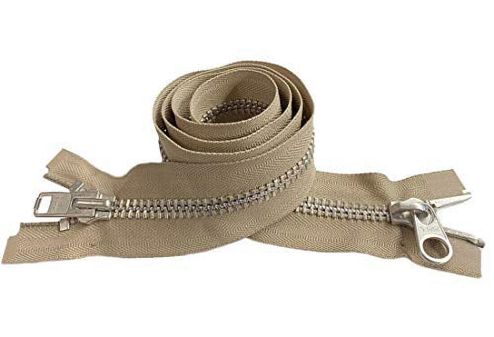 YKK #10 Extra Heavy Duty Aluminum Beige Parka"2-Way" Dual Separating ...