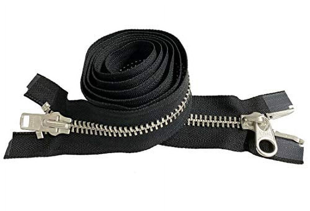 YKK #10 Extra Heavy Duty Aluminum Black Parka"2-Way" Dual Separating ...