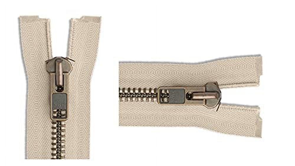 YKK #10 Extra Heavy Duty Antique Brass Beige Parka Separating Jacket ...
