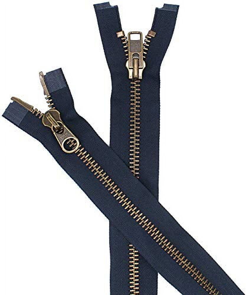 YKK #10 Extra Heavy Duty Antique Brass Navy Parka"2-Way" Dual Separating Jacket Zipper - Color ...