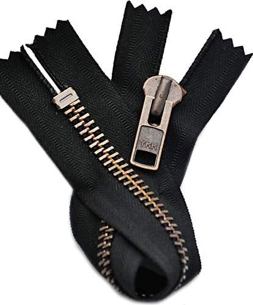 YKK #10 Extra Heavy Duty Antique Copper Finish Black Closed Bottom ...