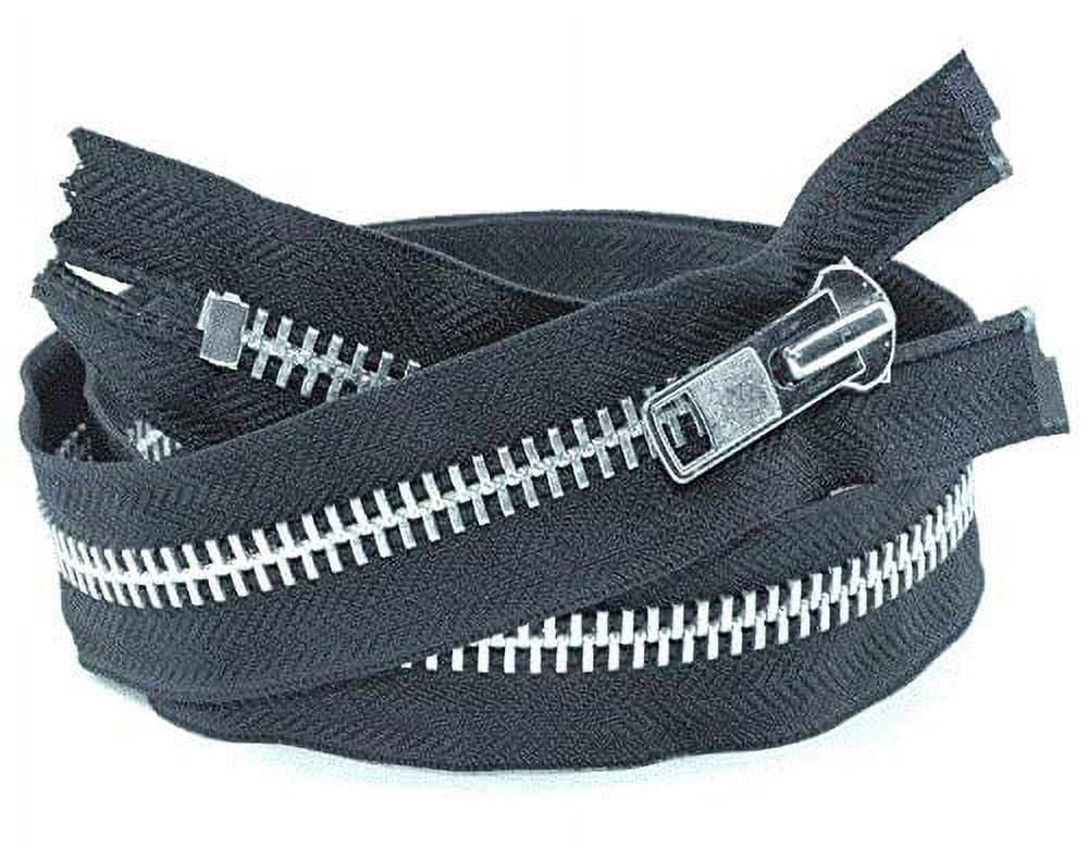 YKK #10 Extra Heavy Duty Black Aluminum Closed Bottom Zipper - Choose ...