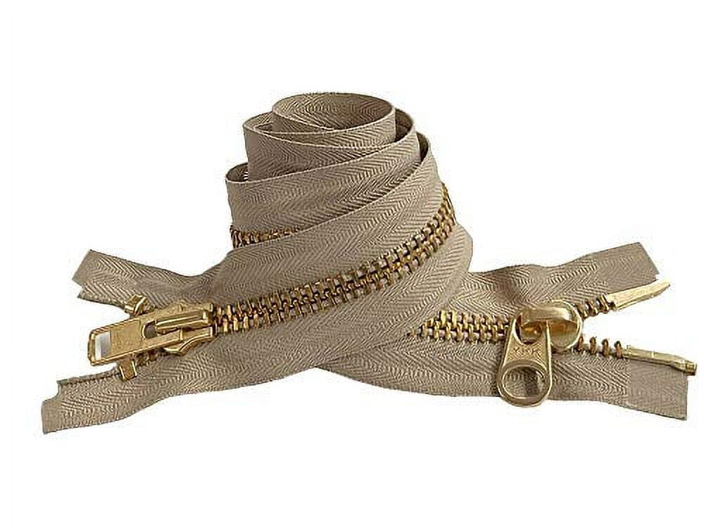 YKK #10 Extra Heavy Duty Brass Beige Parka"2-Way" Dual Separating ...