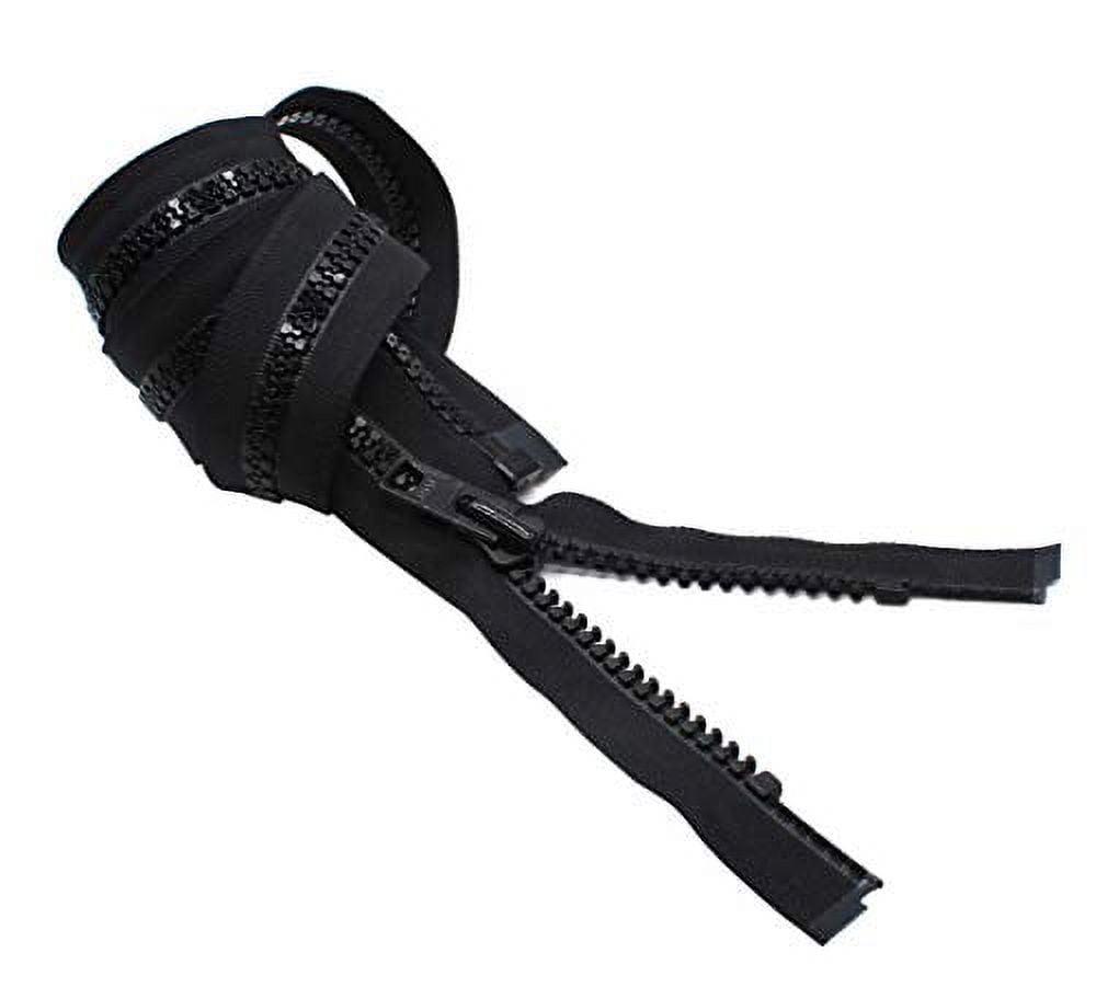 YKK #10 Heavy Duty Vislon Molded Plastic Separating Zippers - Black or ...