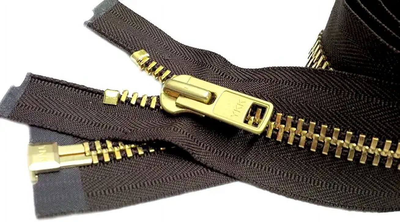 YKK® 14" Extra Heavy Duty Jacket Zipper (Special Custom) YKK #10 Brass Separating ~ Color 570 ...
