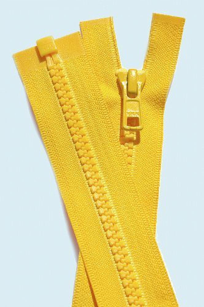 YKK 16" Vislon Zipper ~ YKK #5 Molded Plastic ~ Separating - 506 Buttercup (3 Zippers/Pack ...