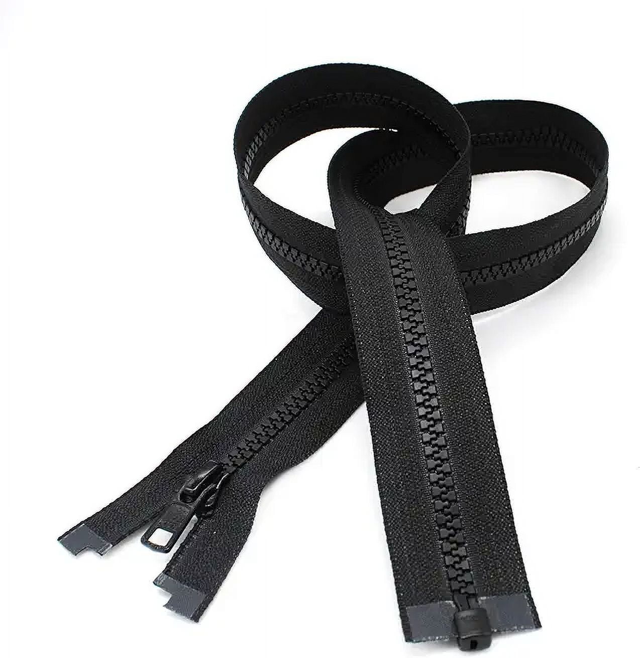 YKK 19" Ski & Sport Vislon Zipper ~ YKK #5 Molded Plastic ~ Separating - Black (1 Zipper/Pack ...