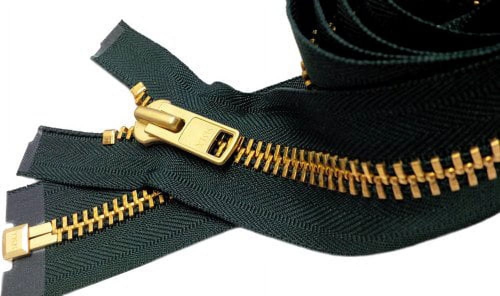 YKK 25" Extra Heavy Duty Jacket Zipper (Special Custom) YKK #10 Brass ...