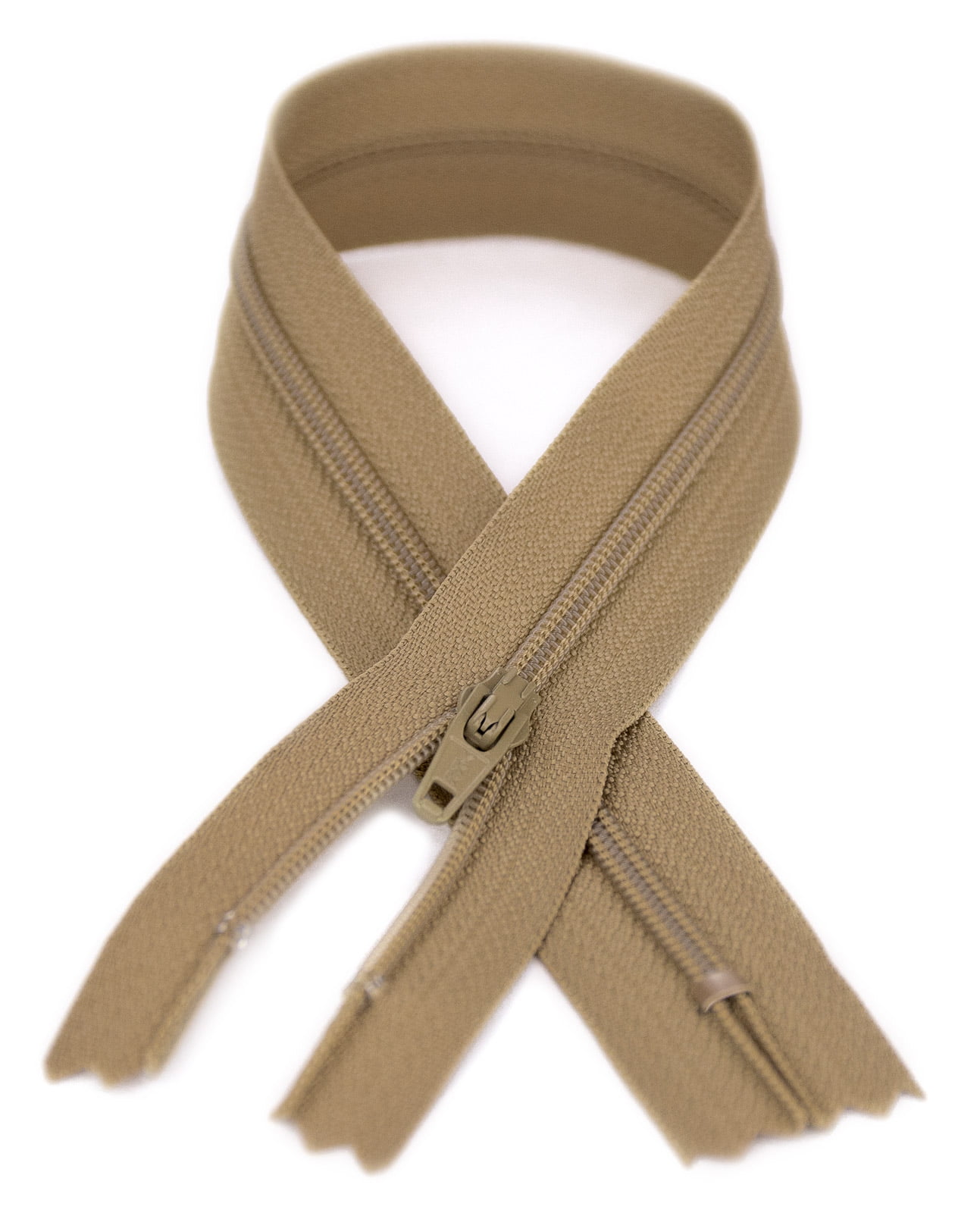 YKK® #3 Lightweight Closed-End Zipper, 13.5 Inch Length, Aztec Beige ...