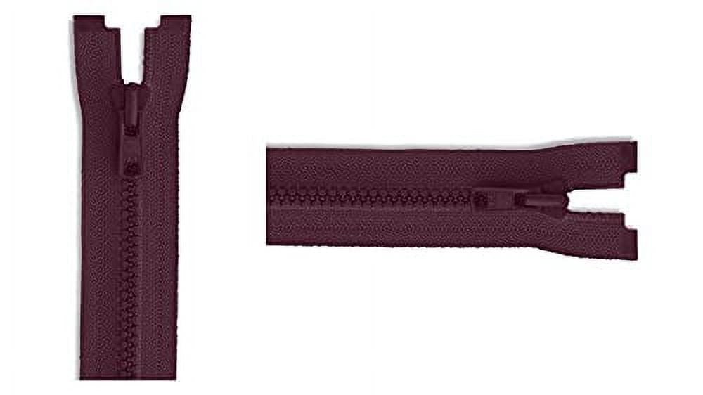 YKK #3 Molded Vislon Burgundy Lightweight Jacket Separating Zipper ...