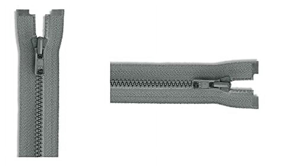 YKK #3 Molded Vislon Dark Grey Lightweight Jacket Separating Zipper ...