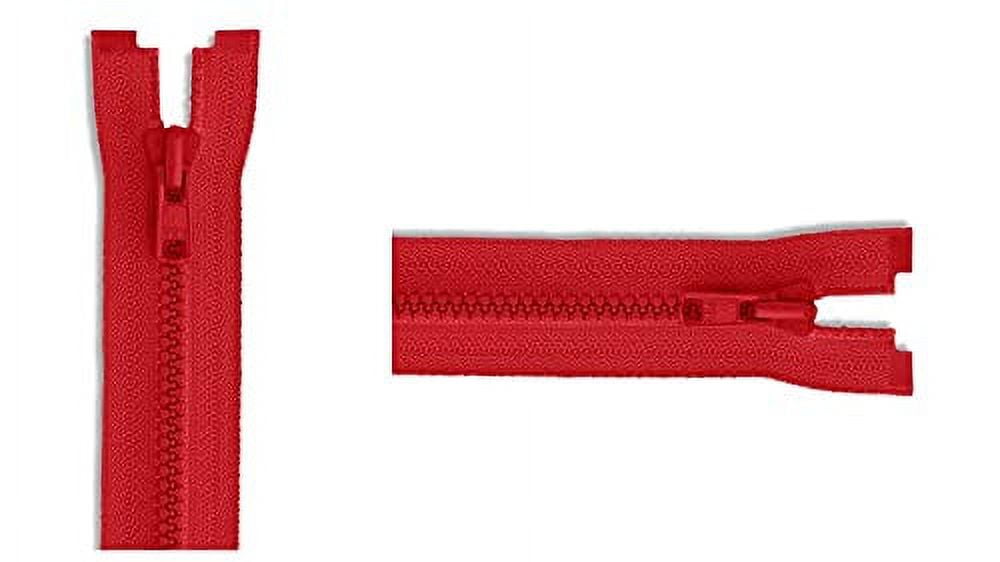 YKK #3 Molded Vislon Hot Red Lightweight Jacket Separating Zipper ...