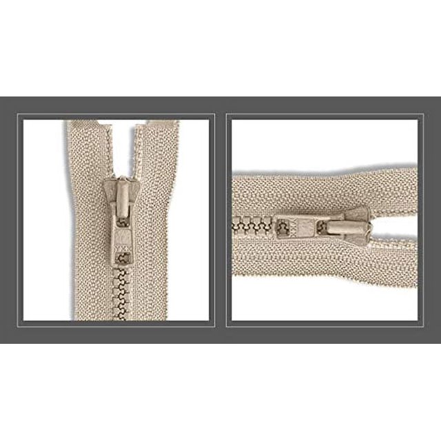 YKK #3 Molded Vislon Light Beige Lightweight Jacket Separating Zipper - Choose Your Length ...