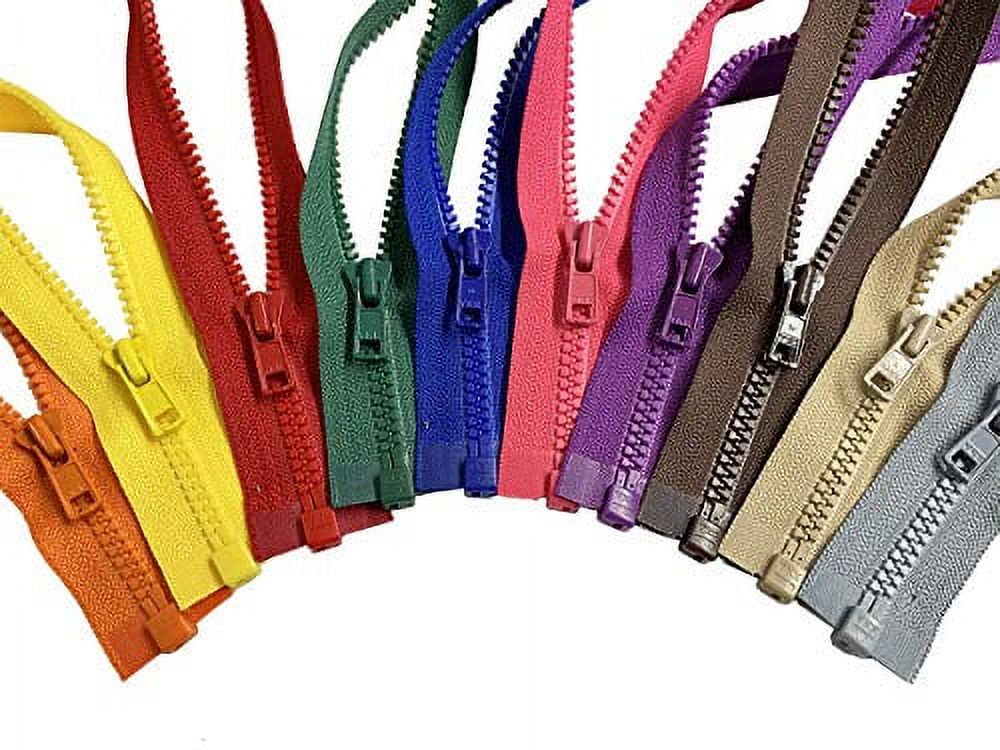 YKK #3 Zipper, 10pcs Separating Jacket Zippers for Sewing Coat Jacket ...