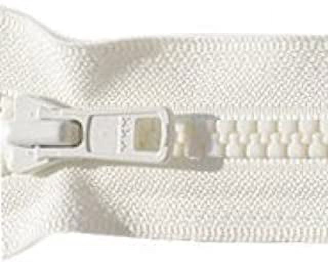 YKK 48" Vislon Zipper ~ YKK #5 Molded Plastic ~ Separating - 841 Snow ...