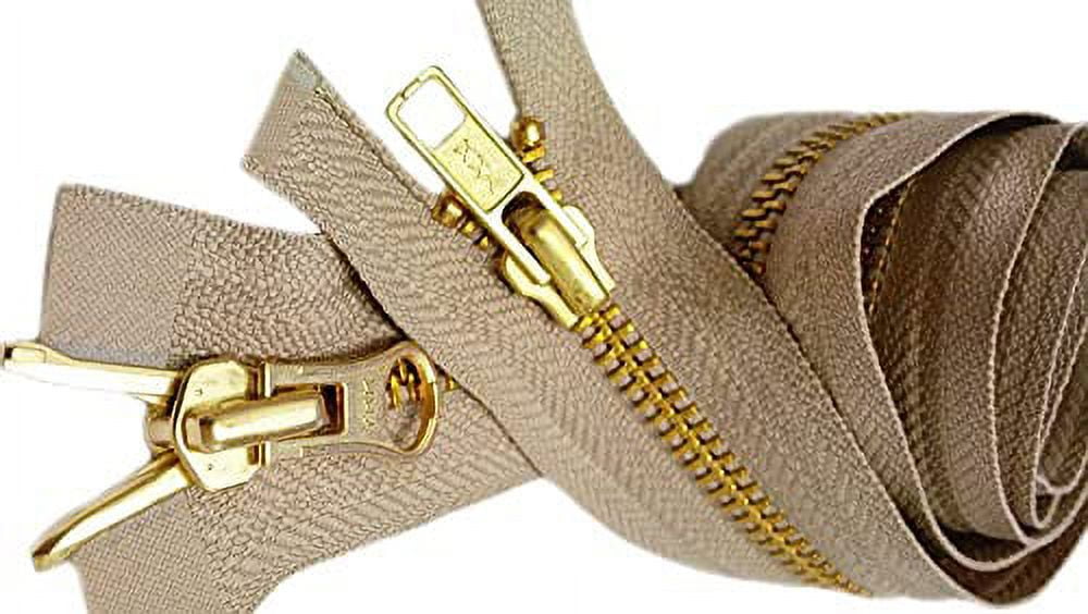 YKK #5 Medium Weight Brass"2-Way" Dual Separating Jacket Zipper ...