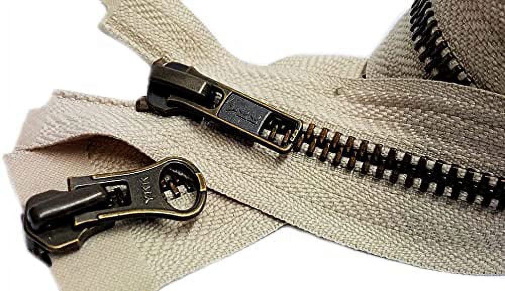 YKK #5 Medium Weight Brass"2-Way" Dual Separating Jacket Zipper ...
