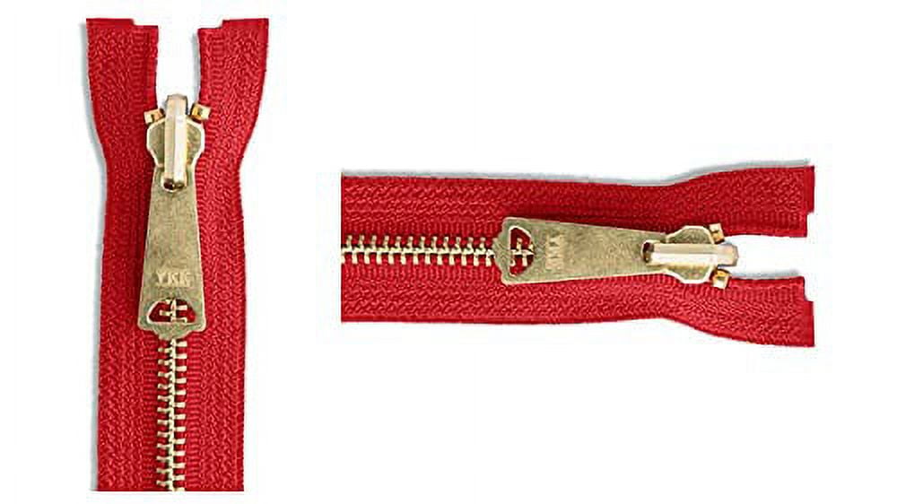 YKK #5 Medium Weight Brass Hot Red Separating Sleeping Bag & Tent ...
