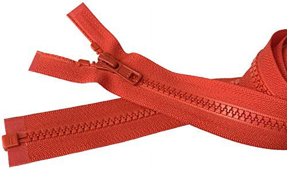 YKK #5 Molded Vislon Atom Red Medium Weight Jacket Separating Zipper ...