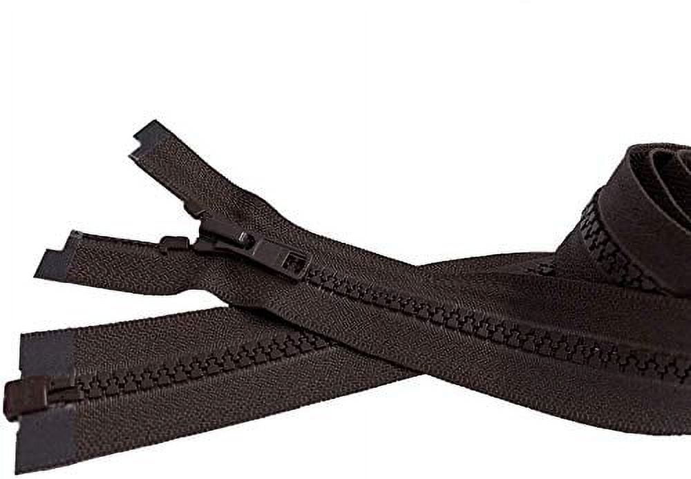 YKK #5 Molded Vislon Brown Medium Weight Jacket Separating Zipper - Choose Your Length - Color ...