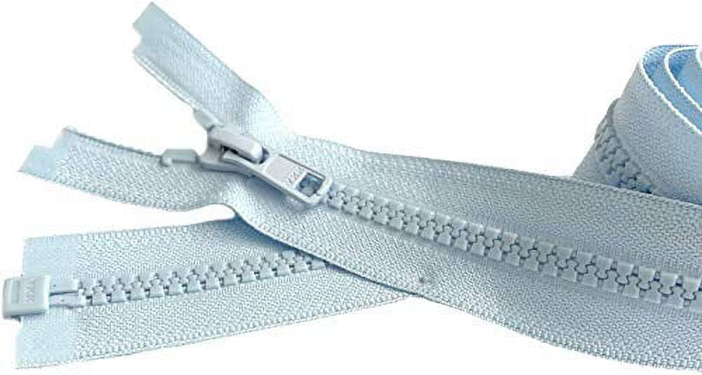 YKK #5 Molded Vislon Candy Blue Medium Weight Jacket Separating Zipper - Choose Your Length ...