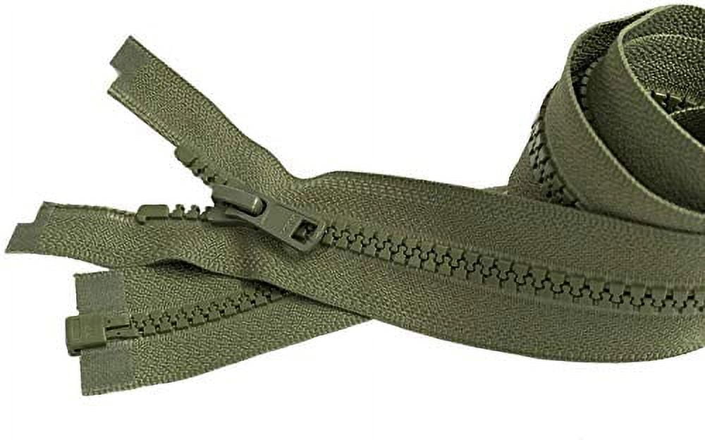 YKK #5 Molded Vislon Cedar Green Medium Weight Jacket Separating Zipper ...