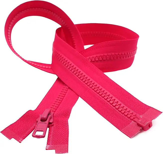 YKK #5 Molded Vislon Cerise Pink Medium Weight Jacket Separating Zipper - Color: Cerise Pink ...
