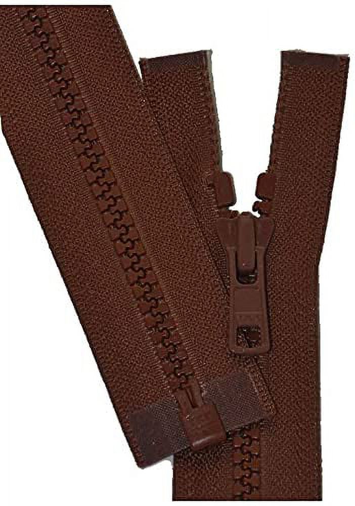 YKK #5 Molded Vislon Dark Rust Medium Weight Jacket Separating Zipper - Choose Your Length ...