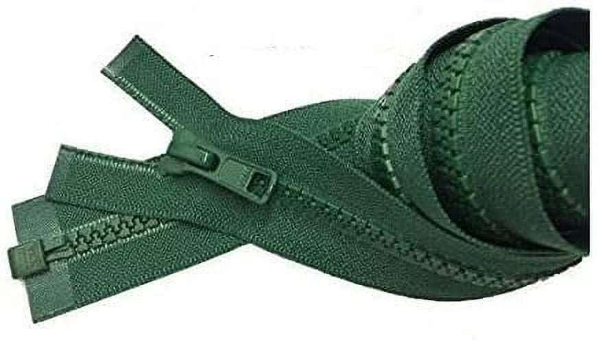 YKK #5 Molded Vislon Hunter Green Medium Weight Jacket Separating ...