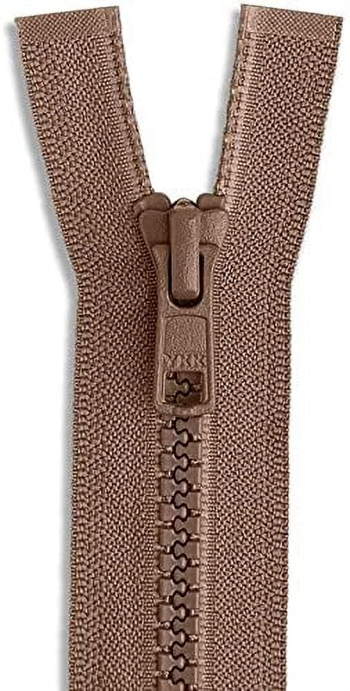 YKK #5 Molded Vislon Light Brown Medium Weight Jacket Separating Zipper - Choose Your Length ...