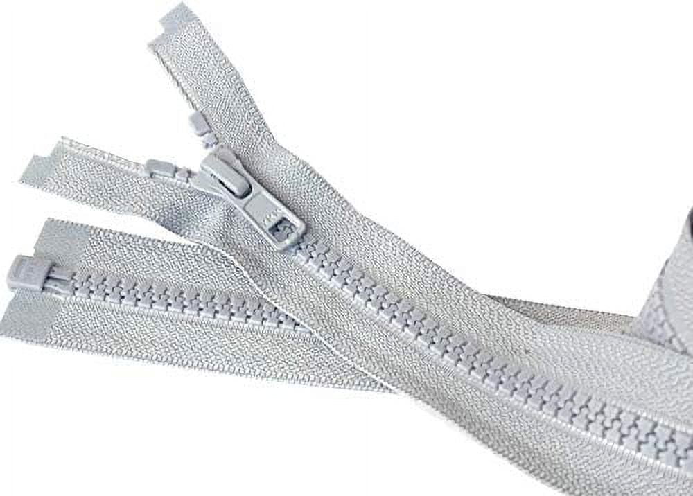 YKK #5 Molded Vislon Light Grey Medium Weight Jacket Separating Zipper ...