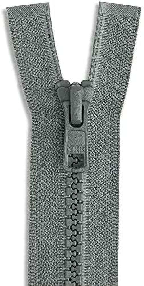 YKK #5 Molded Vislon Medium Grey Medium Weight Jacket Separating Zipper - Choose Your Length ...