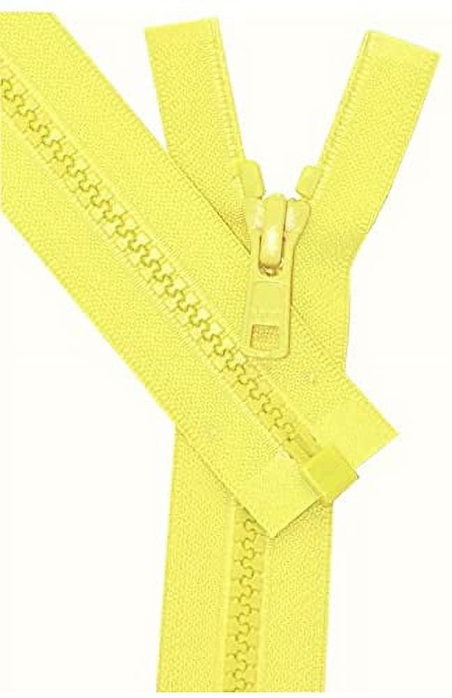 YKK #5 Molded Vislon Neon Light Yellow Medium Weight Jacket Separating Zipper - Choose Your ...