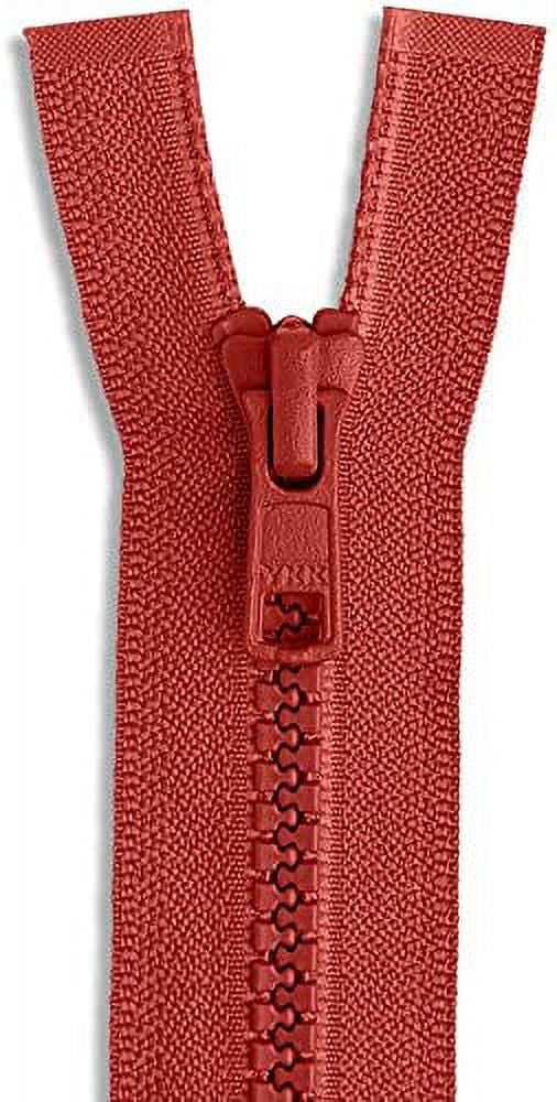 YKK #5 Molded Vislon Orange Red Medium Weight Jacket Separating Zipper ...