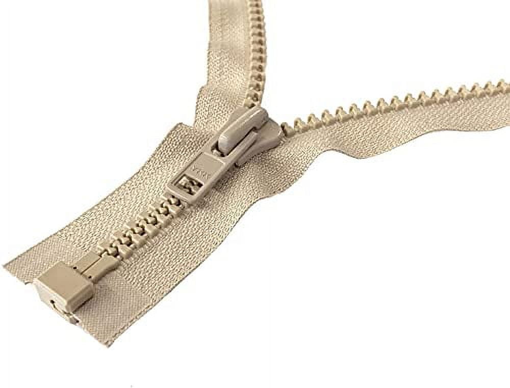 YKK #8 Heavy Duty Vislon Molded Beige Separating Jacket Zipper - Choose Your Length - Color ...