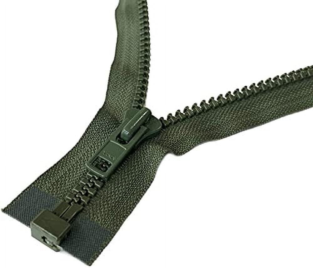 YKK #8 Heavy Duty Vislon Molded Olive Green Separating Jacket Zipper - Choose Your Length ...