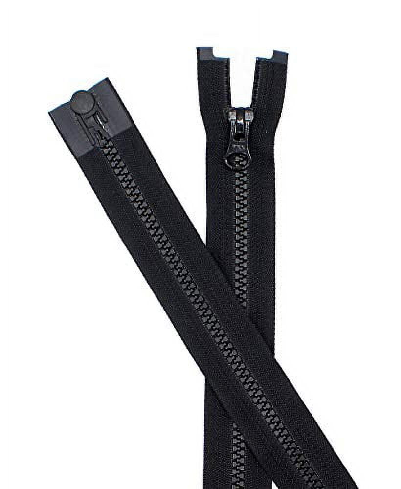 YKK Black #5 Separating Click Track Zipper. Zip up by Simply Squeezing ...