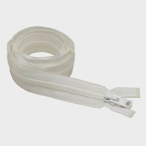YKK Boat Separating Molded Tooth Zipper | Type 10 White 84 Inch ...