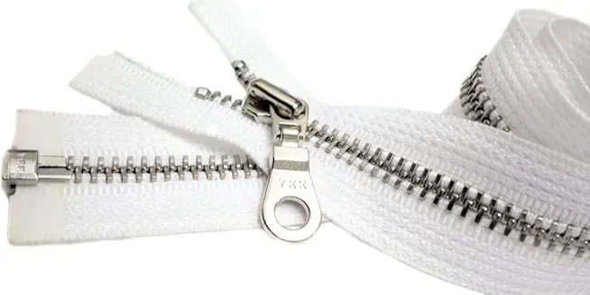 YKK® Fancy Exposed 15" Jacket Zipper YKK #5 Aluminum Metal with Donut ...