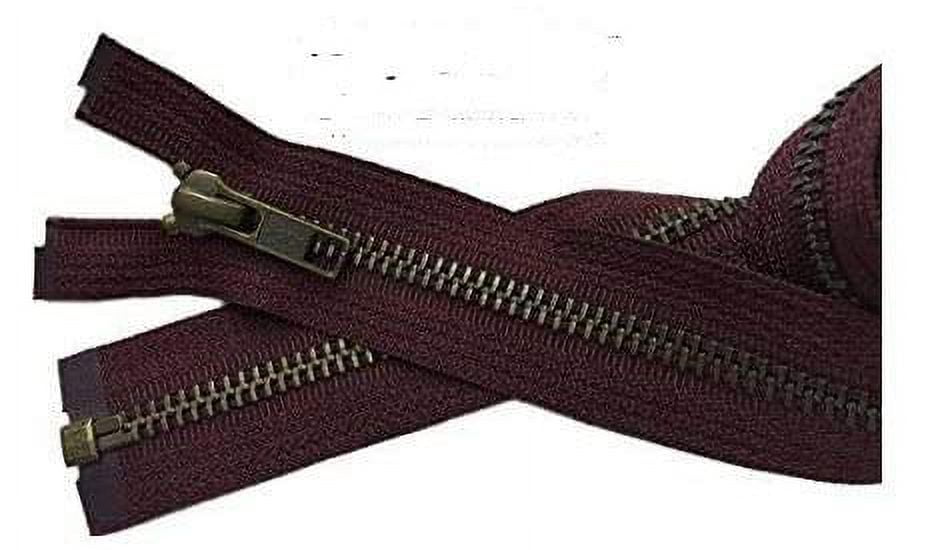YKK - Jacket Zippers YKK #5 Antique Brass - Metal Teeth Separating for Crafter's Special Color ...
