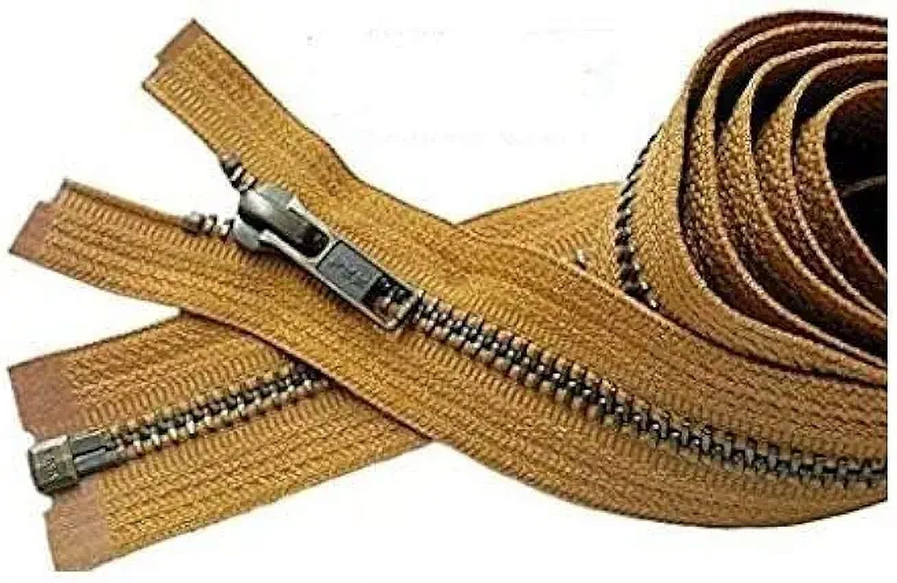 YKK®- Jacket Zippers YKK® #5 Antique Brass- Metal Teeth Separating for Crafter's Special Color ...